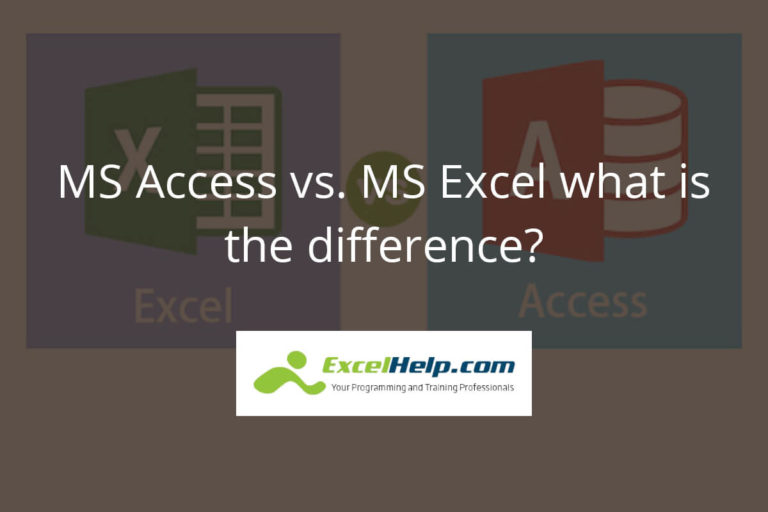 MS Access vs. MS Excel what is the difference? | Excel Help