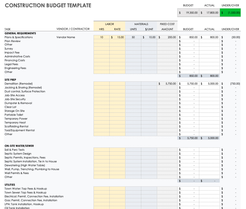 Excel Templates: The Key to Efficient Budgeting and Scheduling in ...